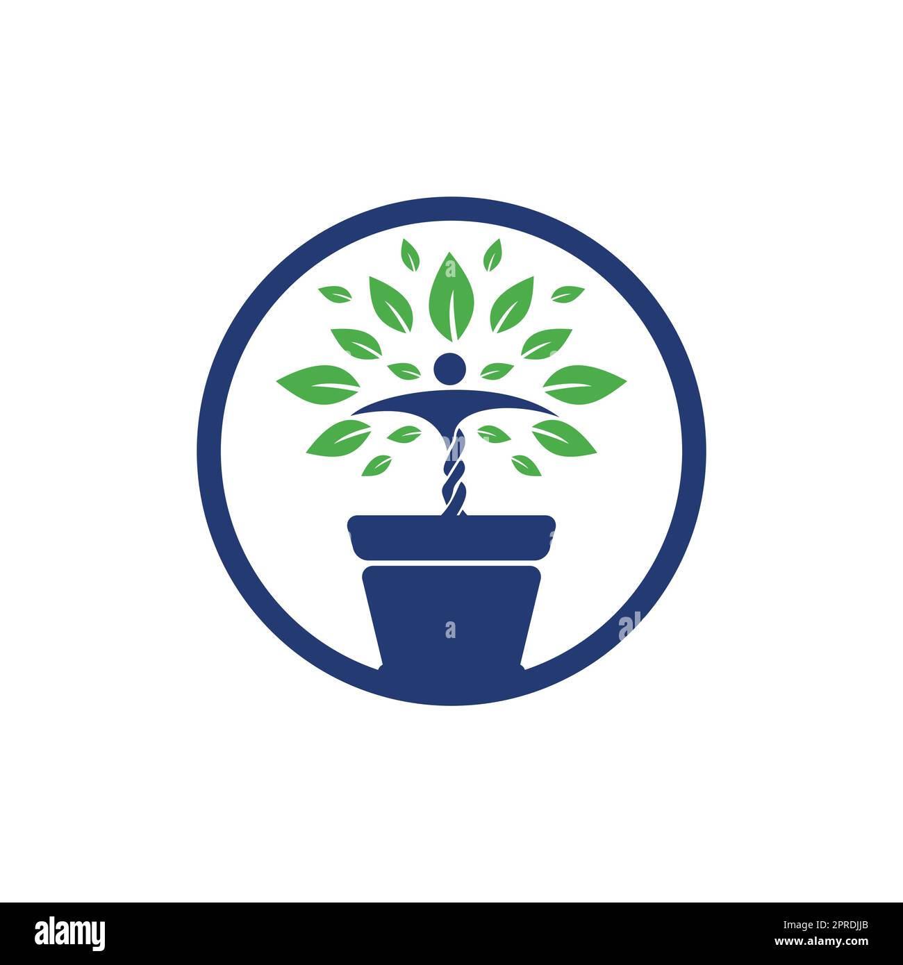 Flower pot and Human plant logo. Growth vector logo. Spa wellness logo ...