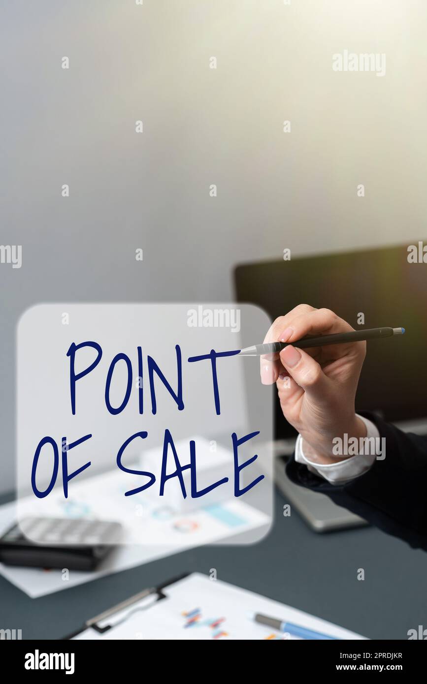 Conceptual display Point Of Sale. Business overview Method for doing ...