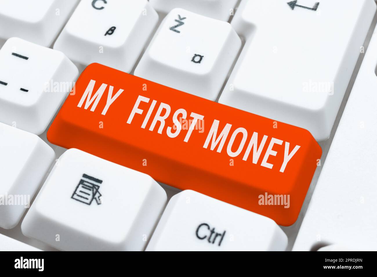 Writing displaying text My First Money. Business approach Starting ...