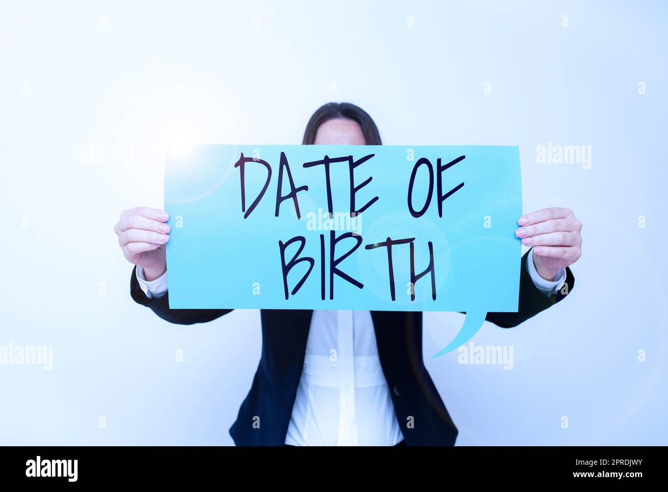 Handwriting text Date Of Birth. Word Written on Day when someone is ...
