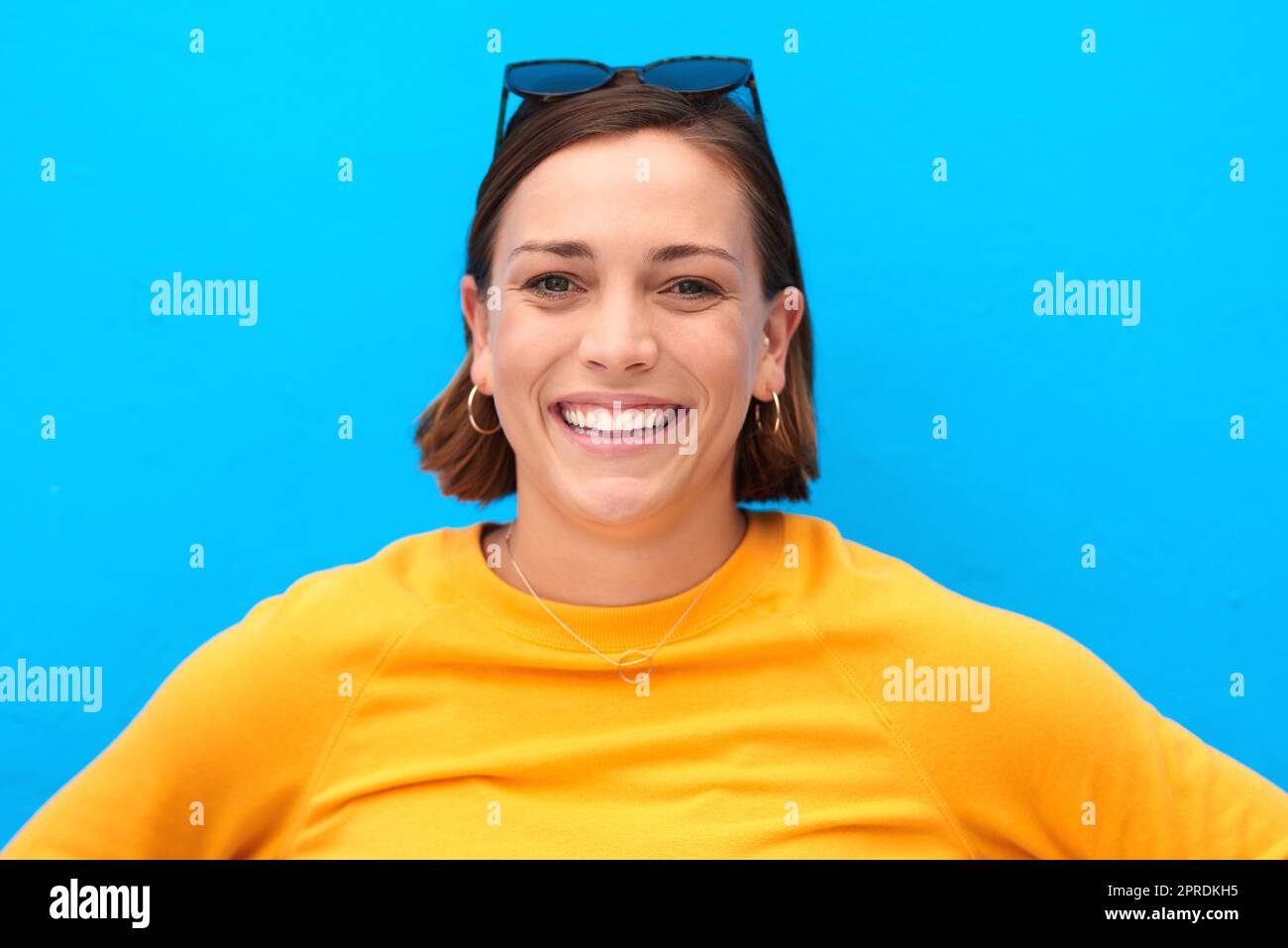 Cheer up and put on your best smile. Cropped portrait of a happy young ...