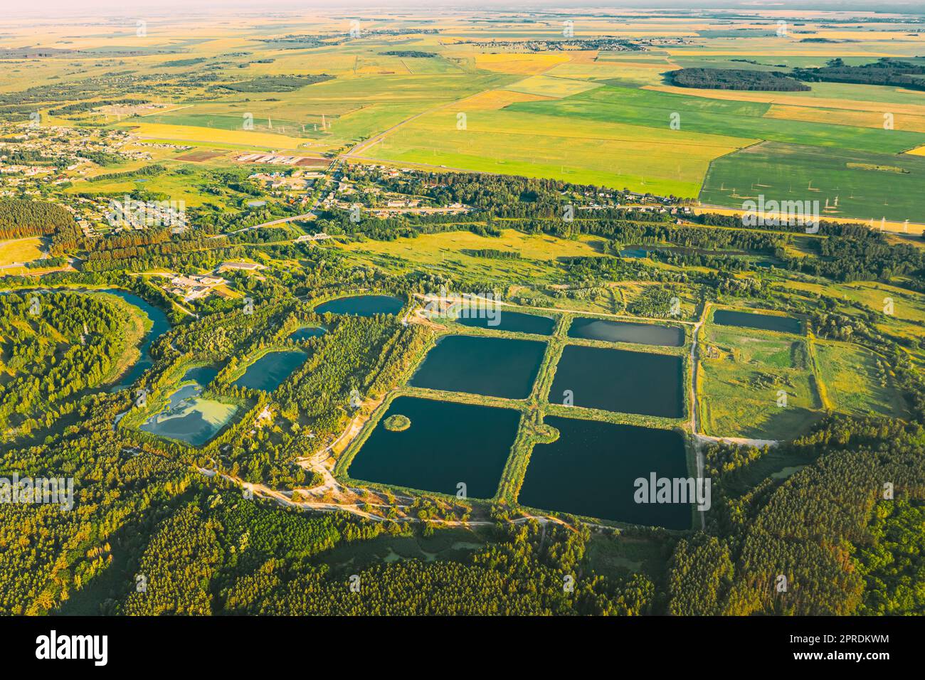 Aerial View Retention Basins, Wet Pond, Wet Detention Basin Or ...