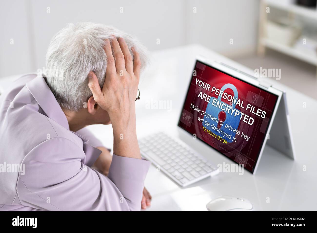 Ransomware Cyber Attack Showing Personal Files Encrypted Stock Photo ...