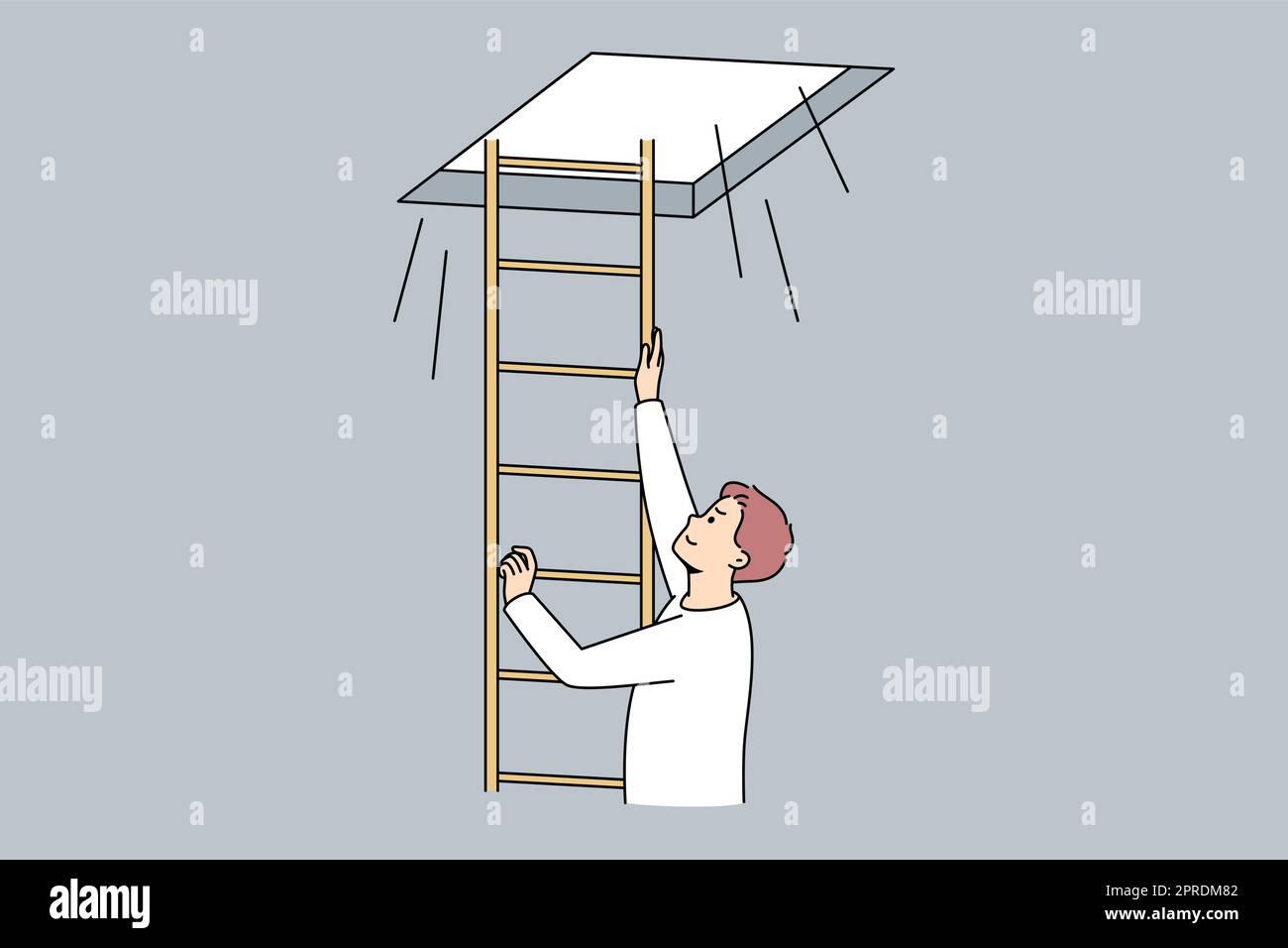 Ladder smiling Stock Vector Images - Alamy