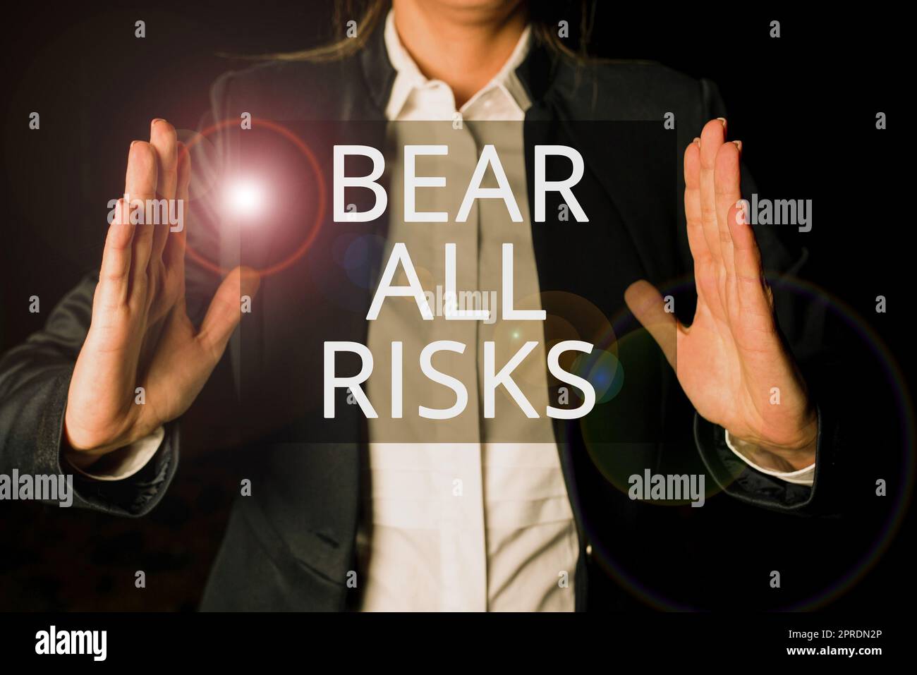 Conceptual display Bear All Risks. Business idea Be aware of all things ...