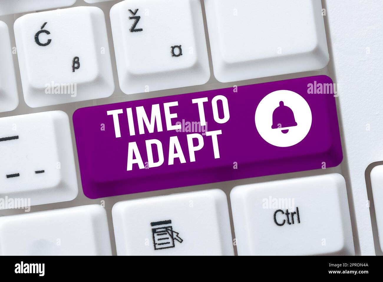 Text caption presenting Time To Adapt. Concept meaning Moment to adjust ...
