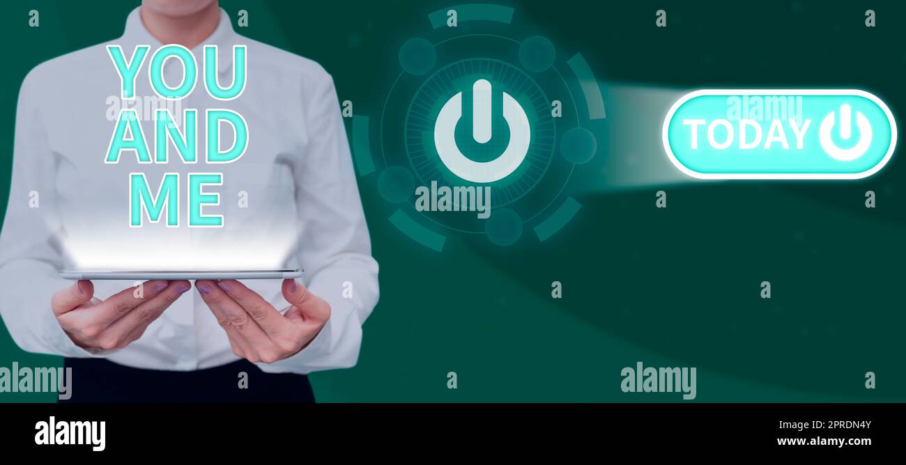 Text caption presenting You And Me. Business idea Couple Relationship ...