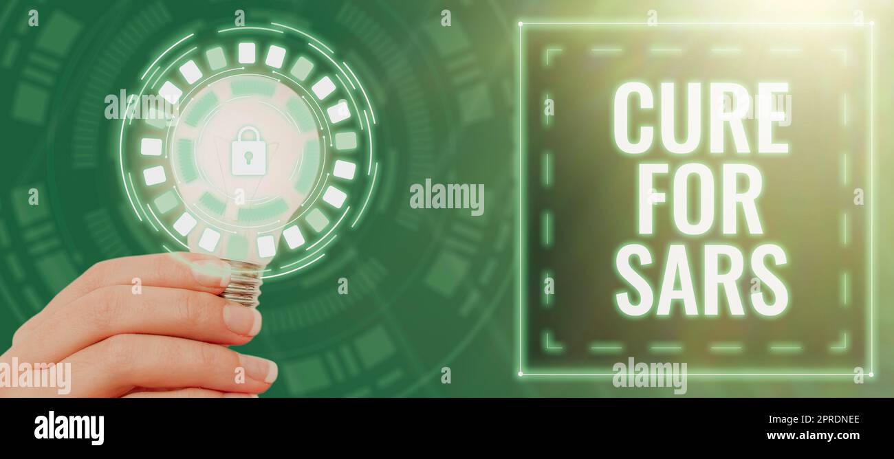 Handwriting text Cure For Sars. Concept meaning Medical treatment over ...