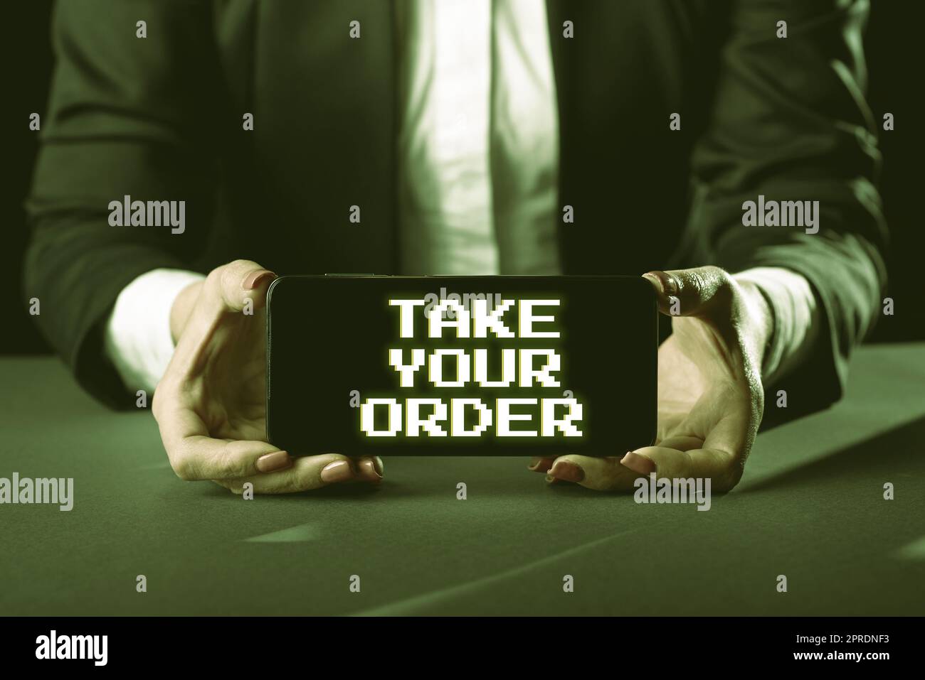 Text sign showing Take Your Order. Conceptual photo Service in a ...