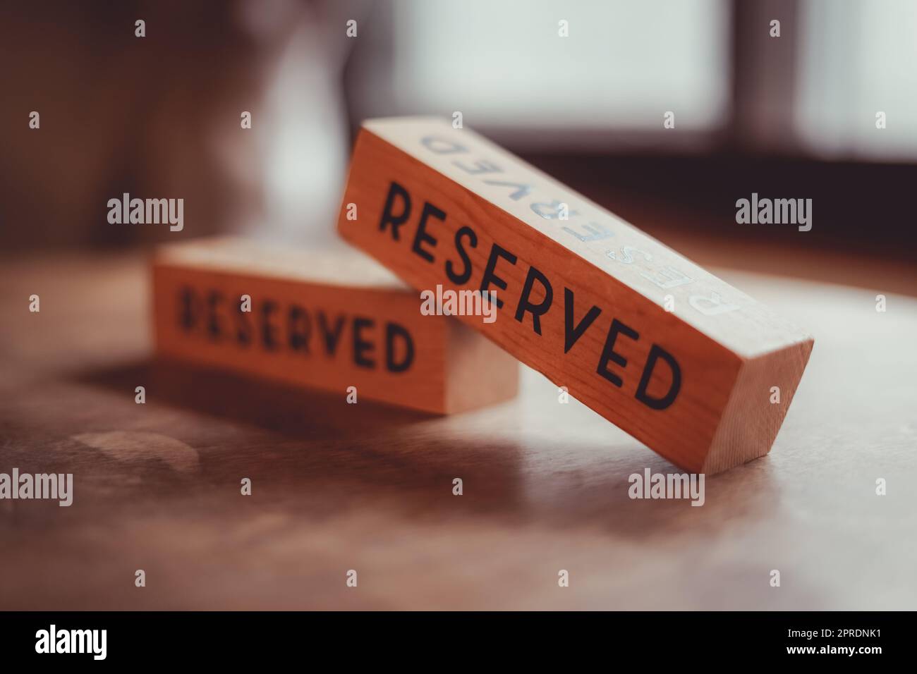 Block the reservation (Reserved) was written Stock Photo - Alamy