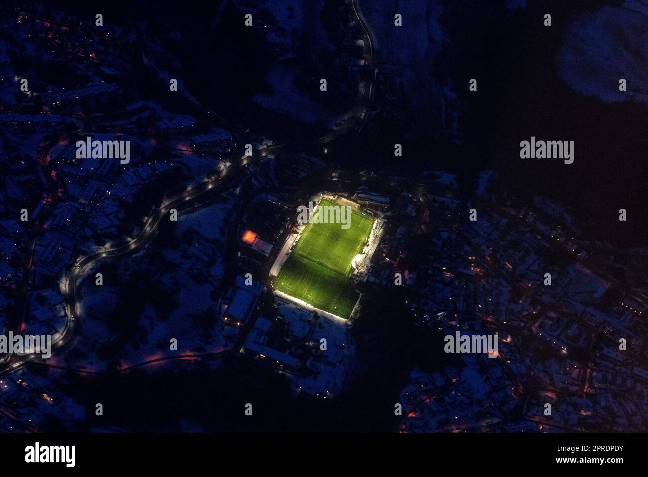 Nittedal 20230425.Overview of Li football field at Slattum in Nittedal ...