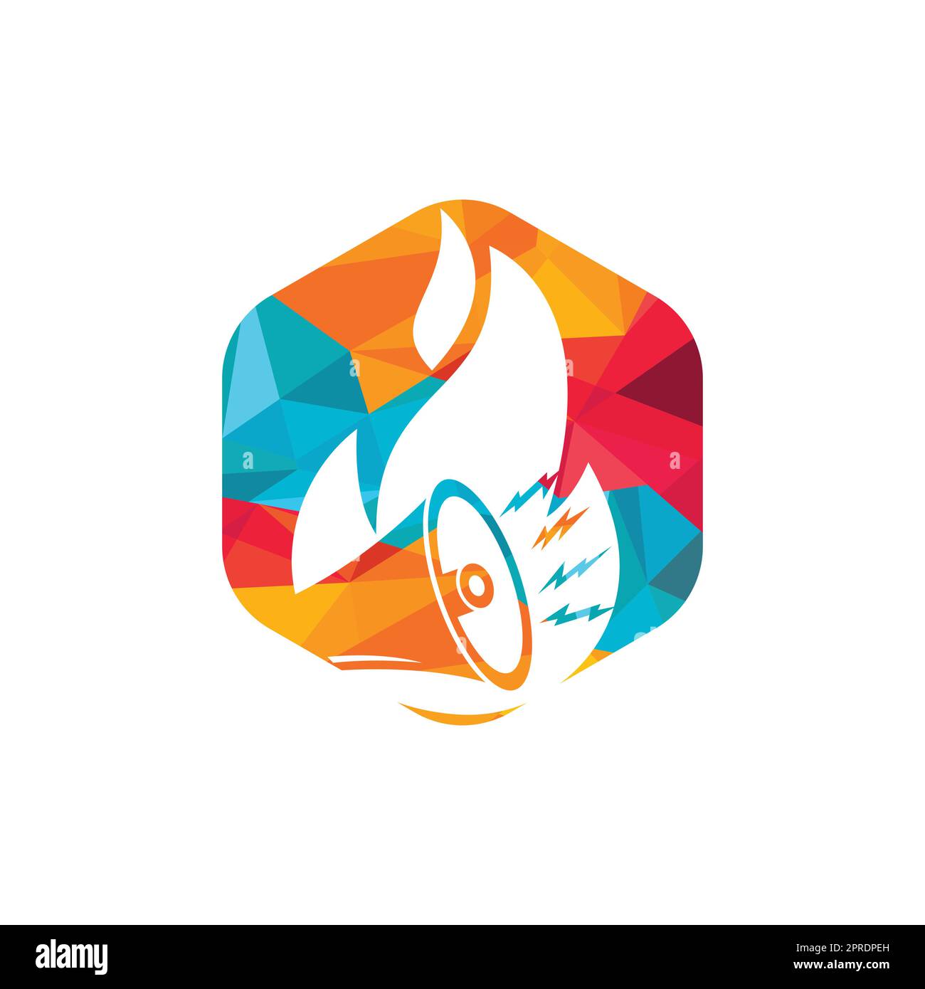 Megaphone fire vector logo design template. Marketing, revolution and ...