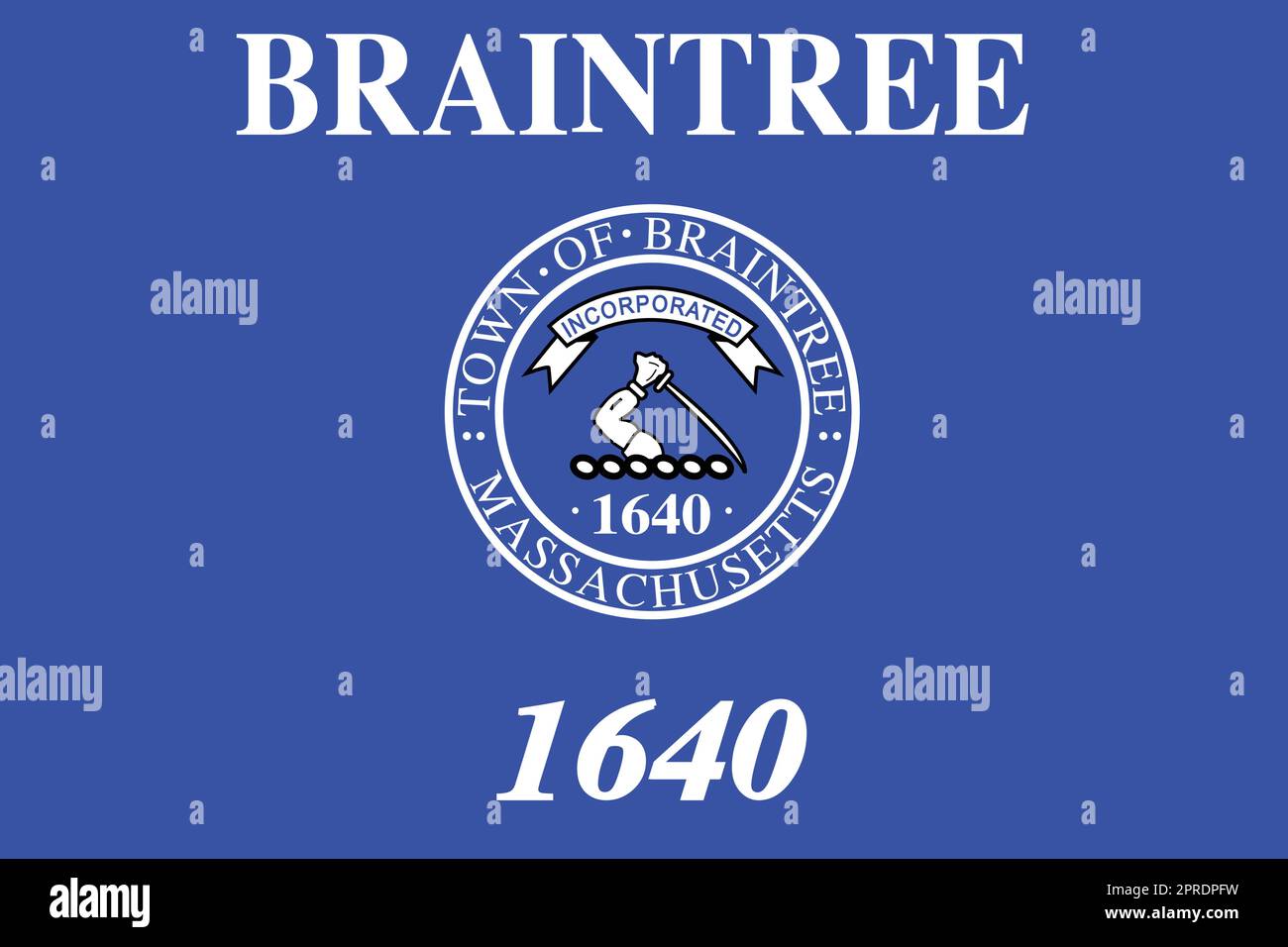 Flag Of Braintree City Massachusetts Stock Vector Image & Art - Alamy