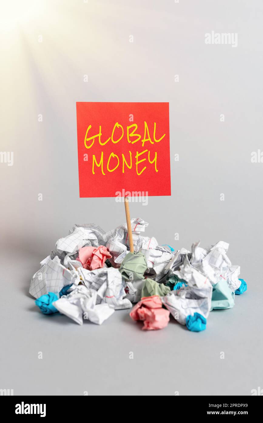 Inspiration showing sign Global Money. Business idea International ...