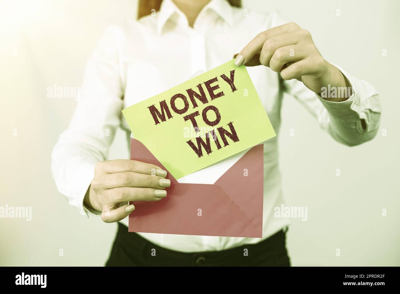 Holding award envelope hi-res stock photography and images - Alamy