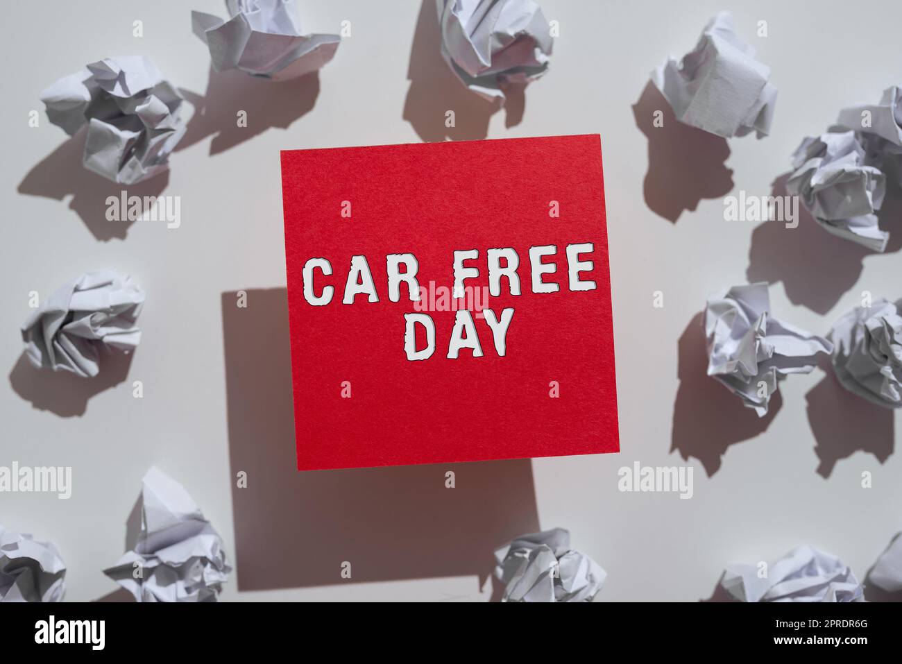 Conceptual display Car Free Day. Business showcase Environment ...