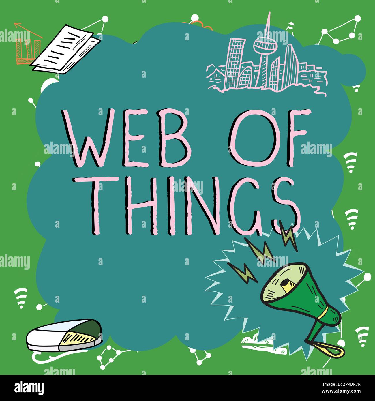 Text caption presenting Web Of Things. Internet Concept Internet ... Text caption presenting Web Of Things. Internet Concept Internet ...