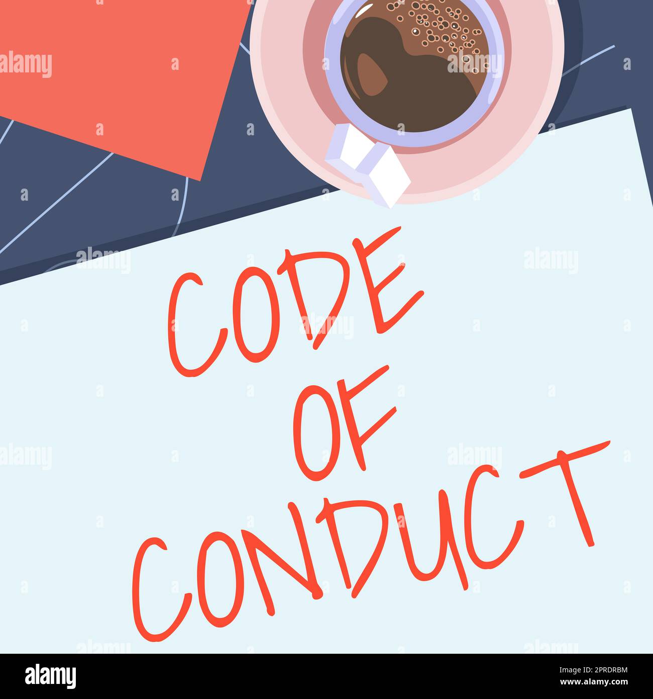 Hand Writing Sign Code Of Conduct Business Showcase Ethics Rules Moral