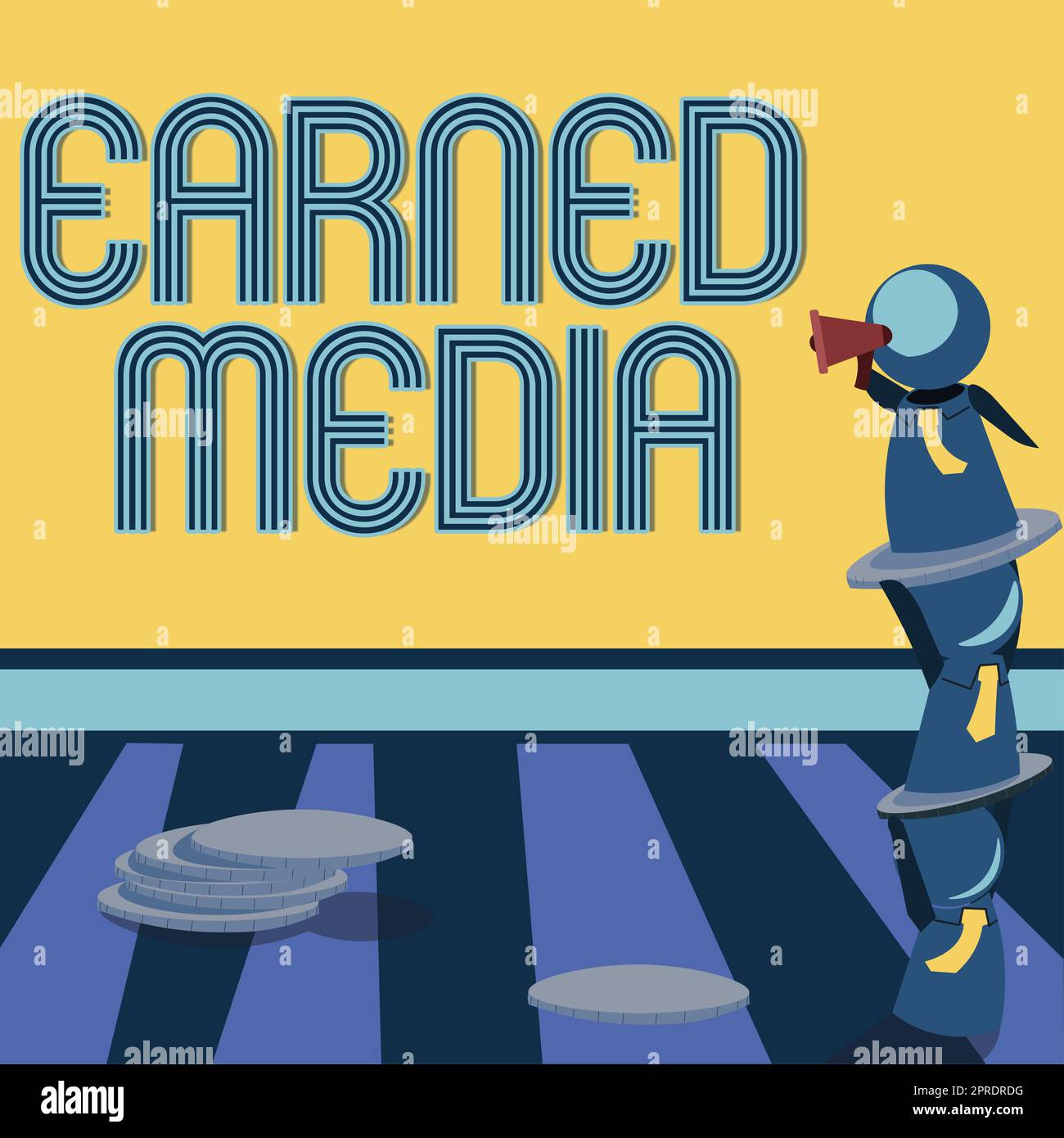 Sign displaying Earned Media. Business showcase Publicity gained ...