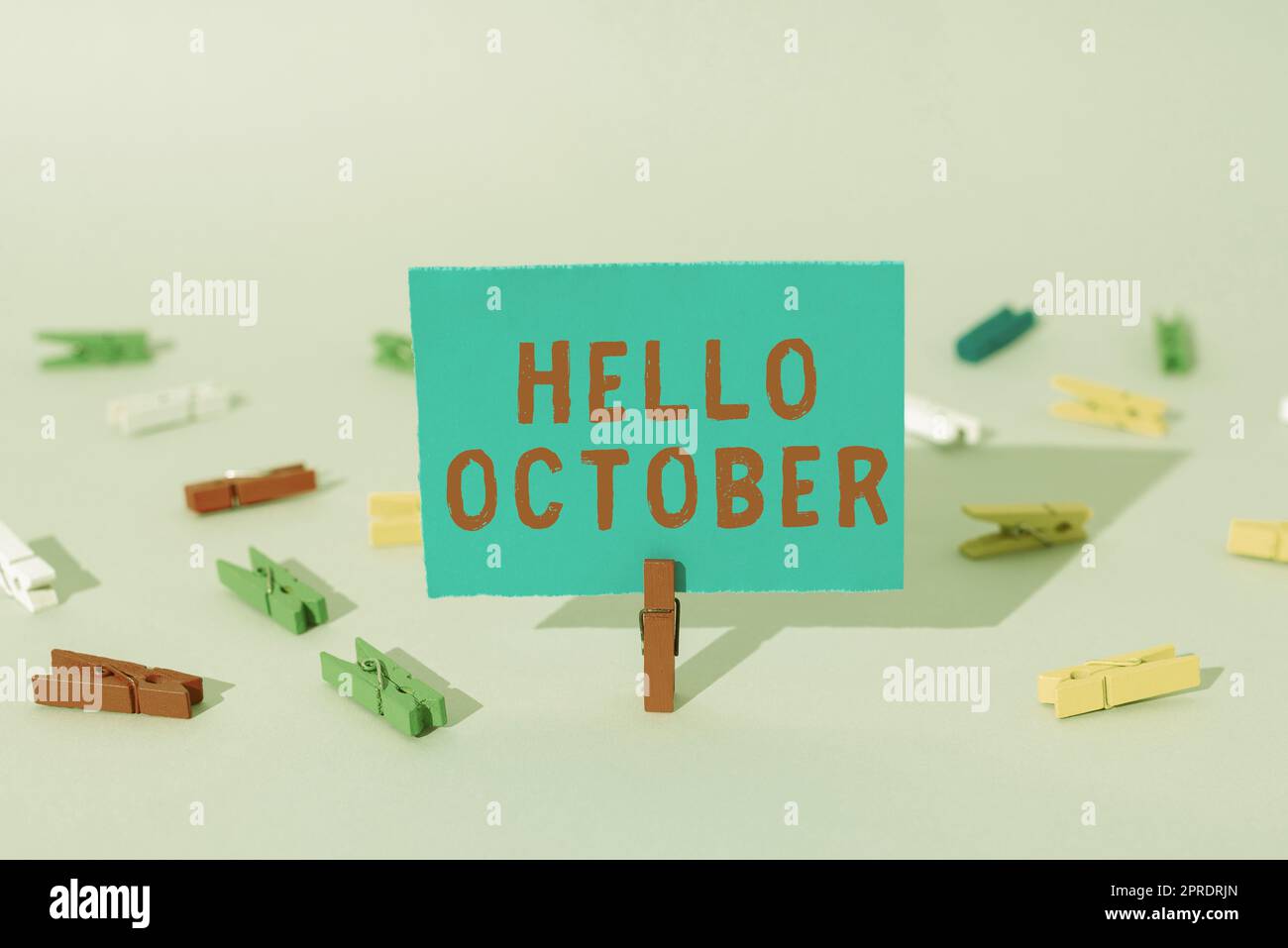 Welcome october text message hi-res stock photography and images - Alamy