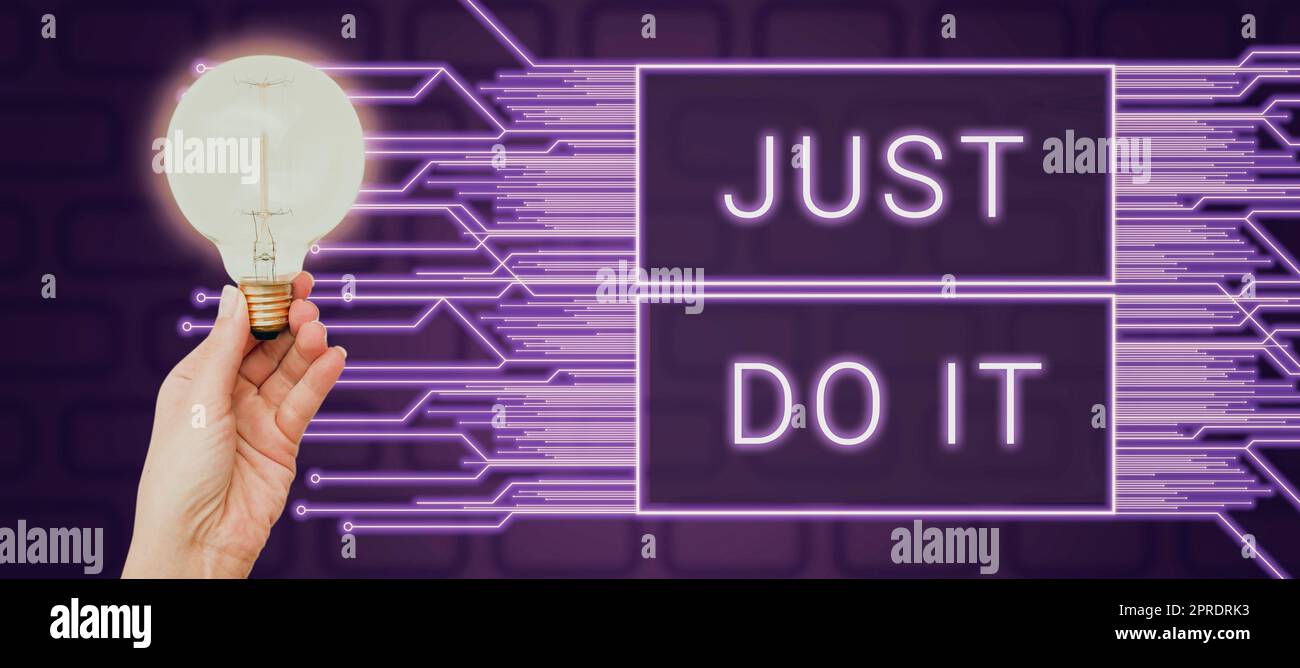 Writing displaying text Just Do It. Internet Concept Motivation for ...