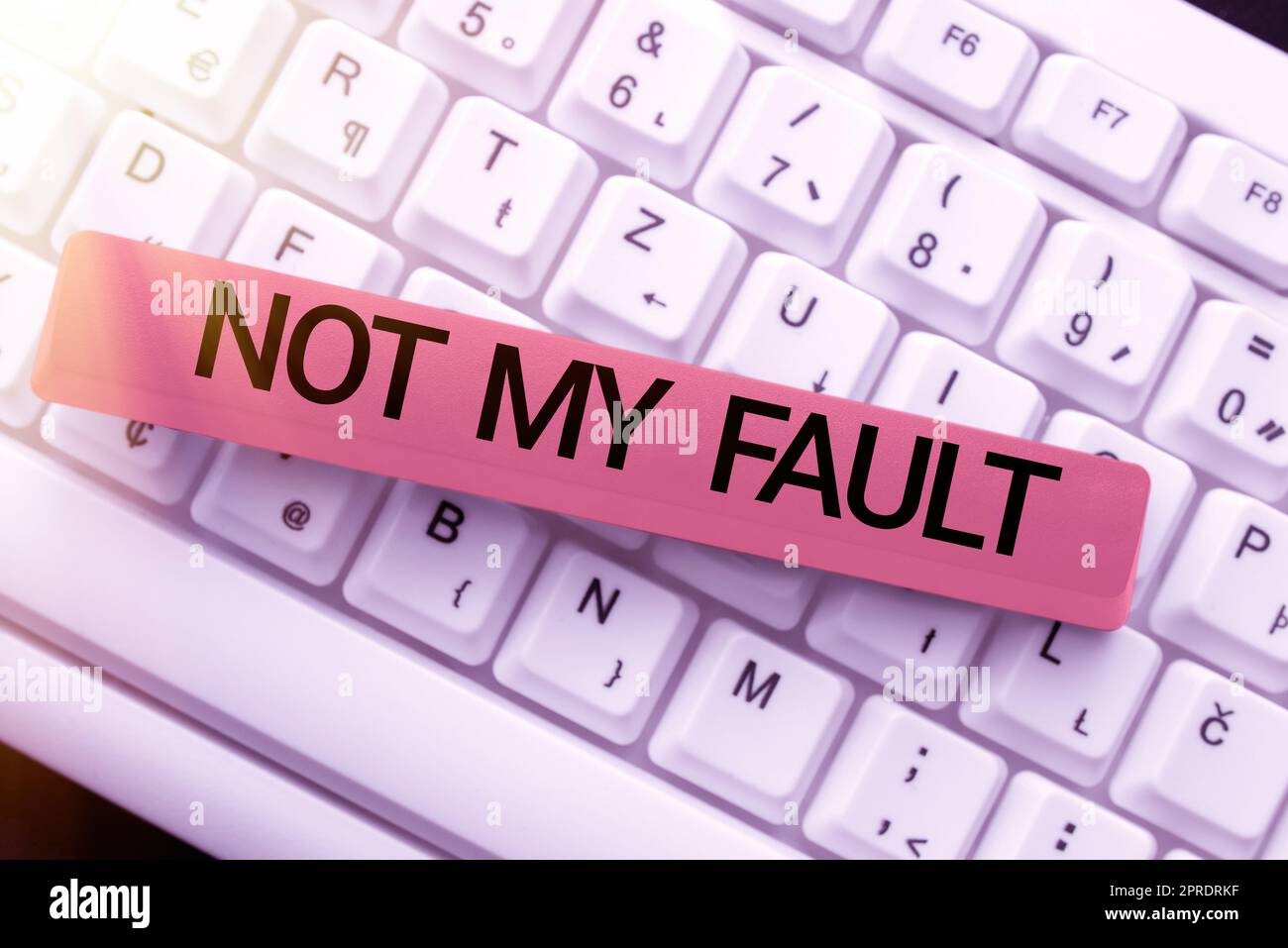 Text caption presenting Not My Fault. Word Written on To make excuses ...