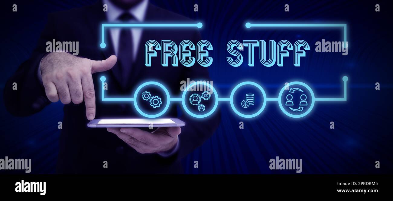 Conceptual display Free Stuff. Word for Any thing that you can have in ...