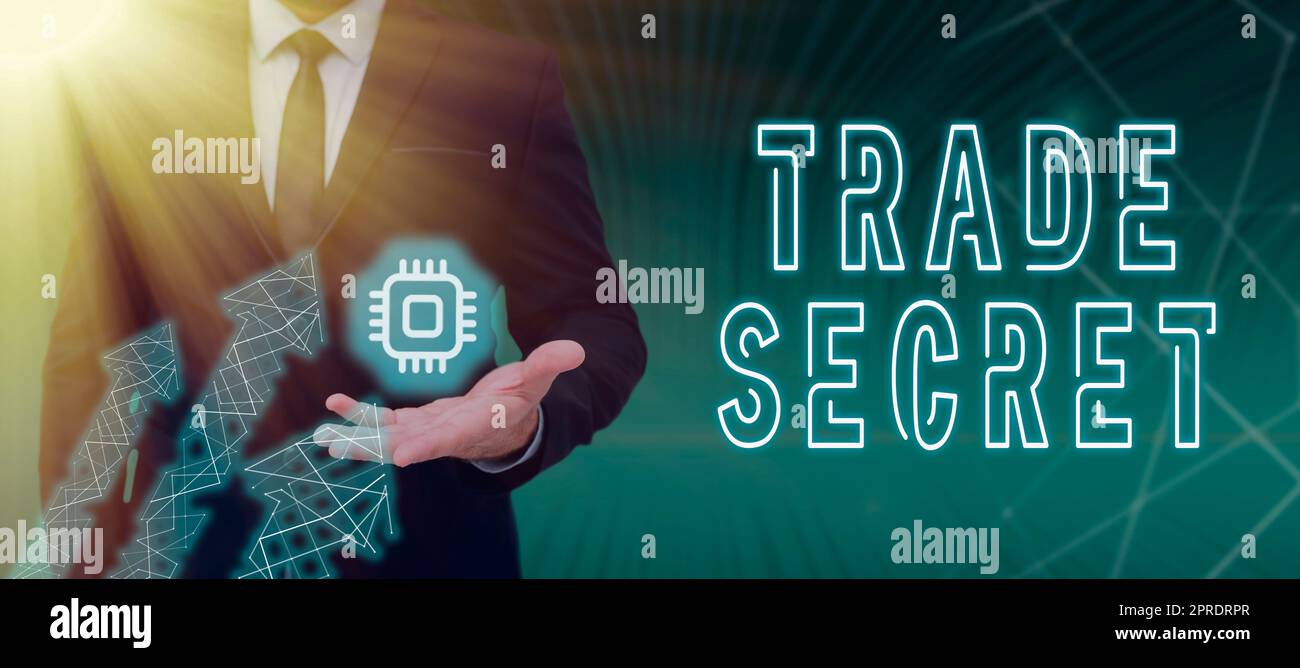 Writing displaying text Trade Secret. Internet Concept Confidential ...