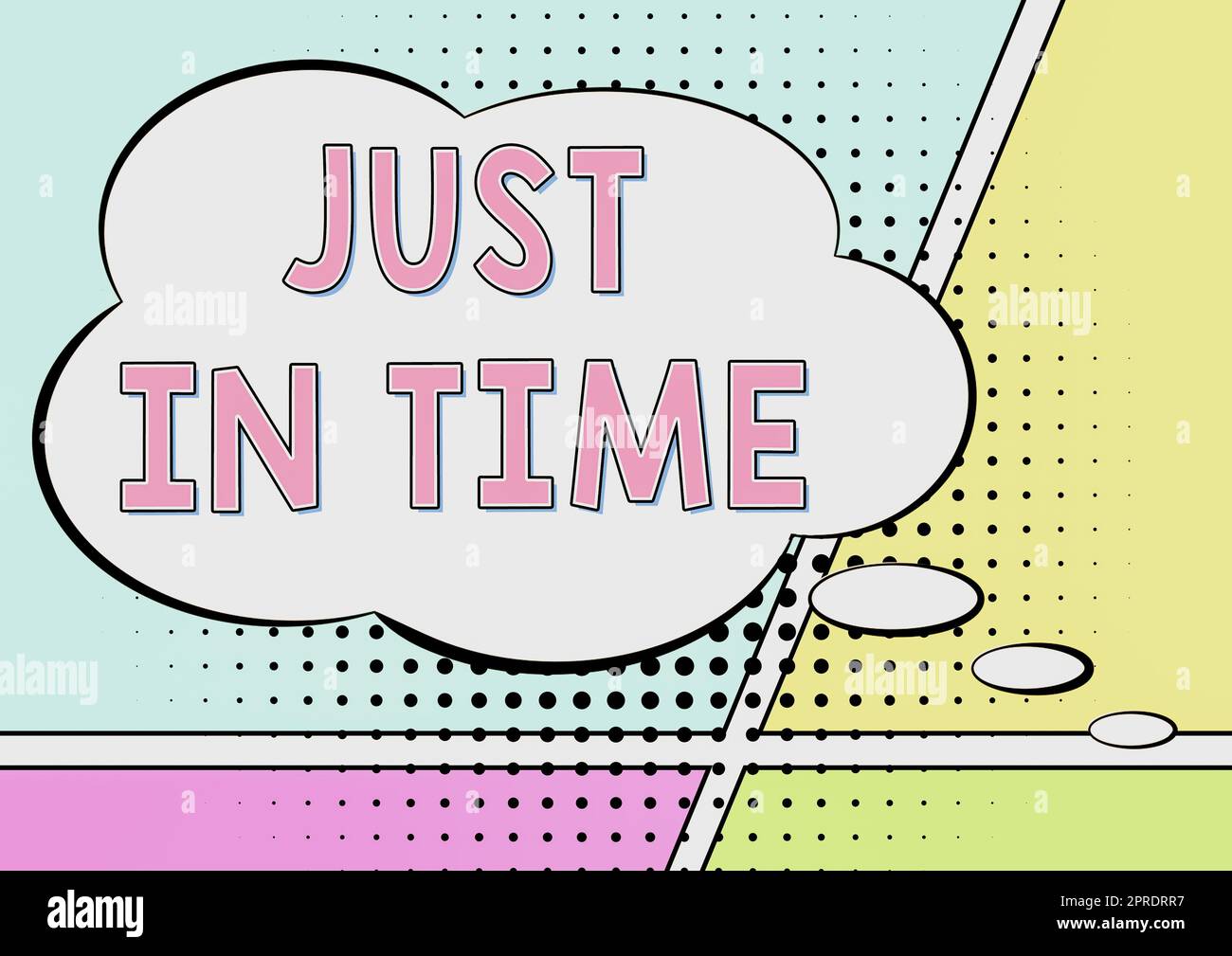 Hand writing sign Just In Time. Business approach Arriving exactly at ...