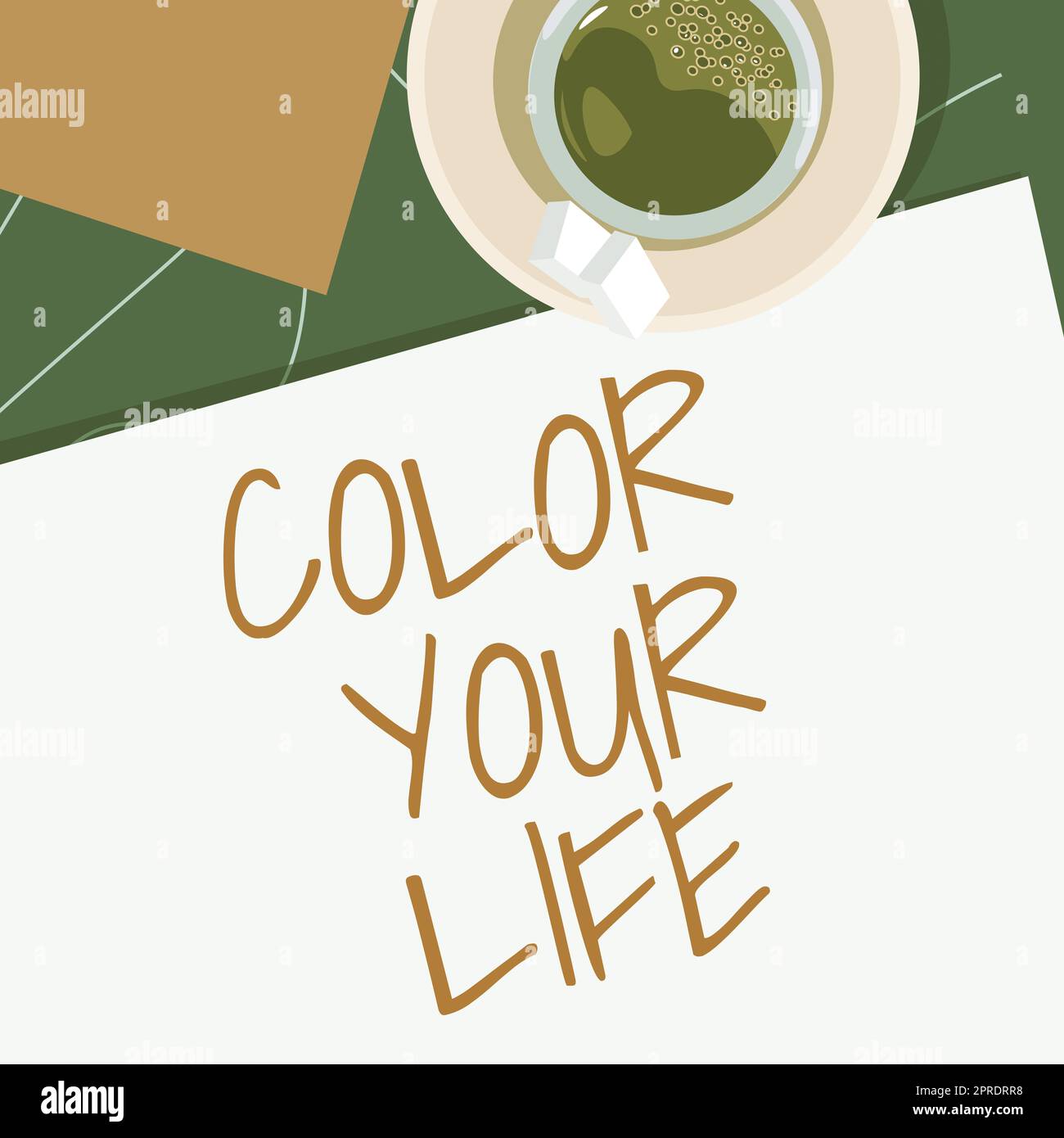 Conceptual caption Color Your Life. Business overview Make your days ...
