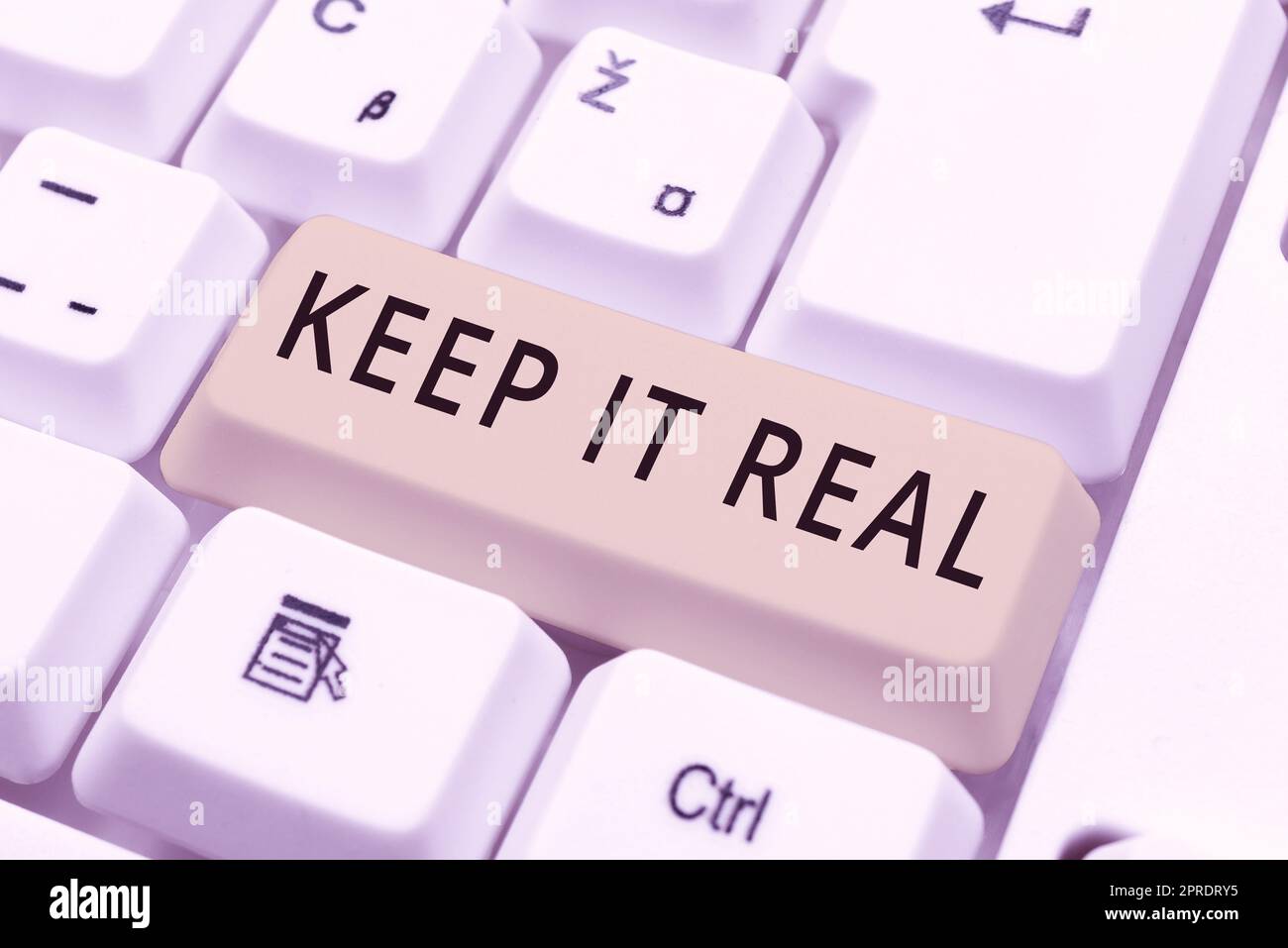 Hand writing sign Keep It Real. Concept meaning Be yourself honest ...