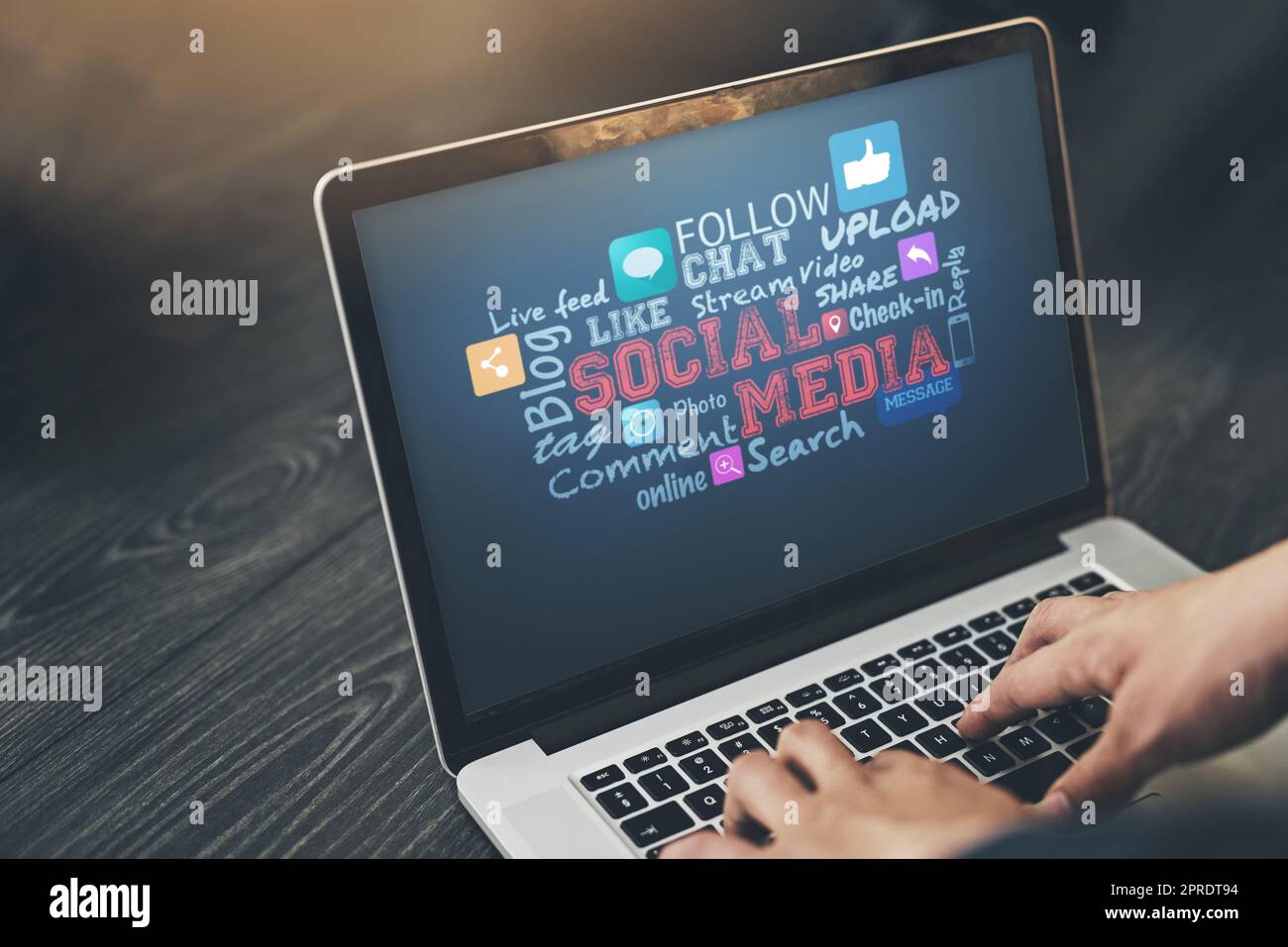 Hand laptop keyboard from above hi-res stock photography and images - Alamy