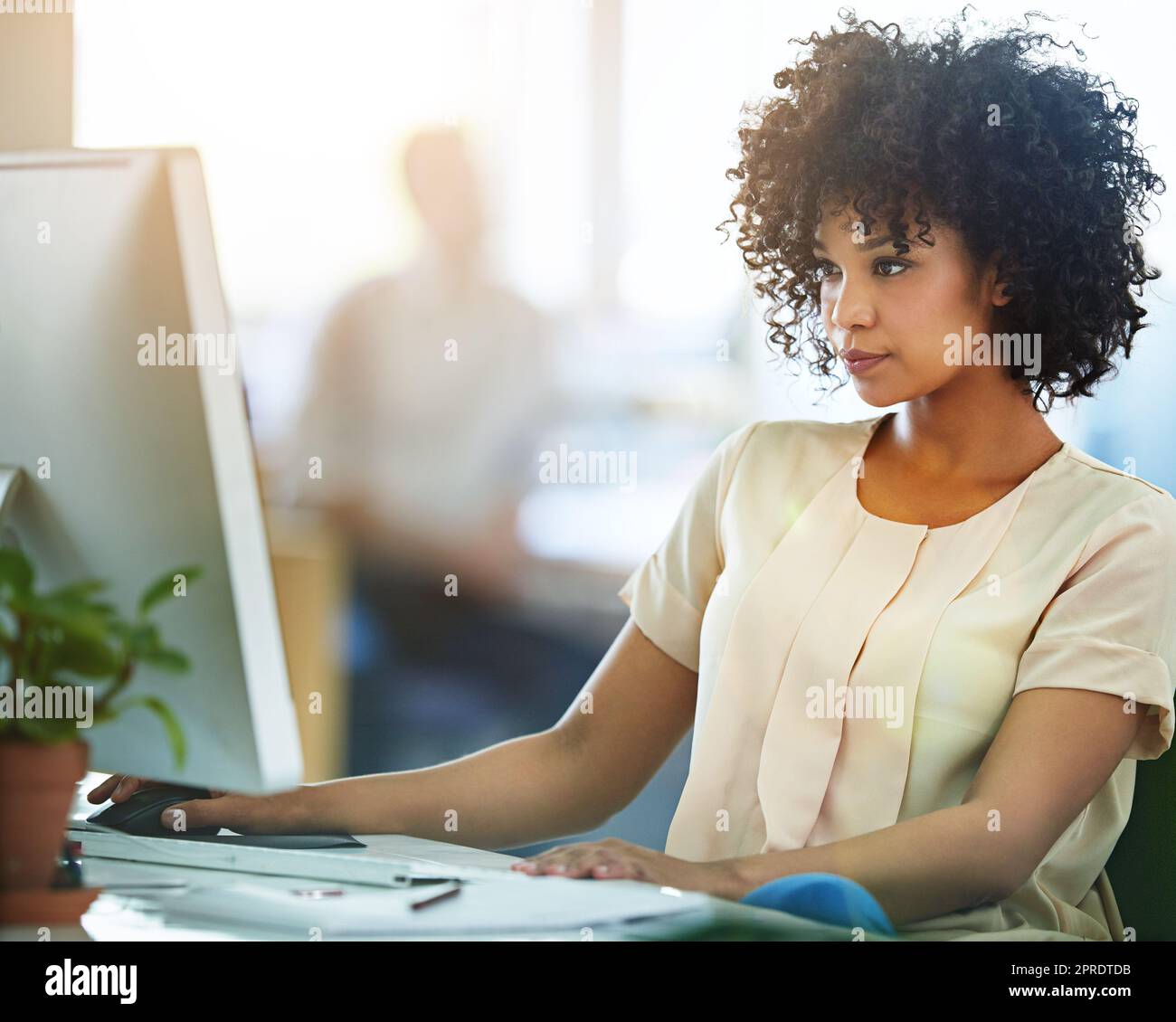 Paying attention on computer hi-res stock photography and images - Alamy