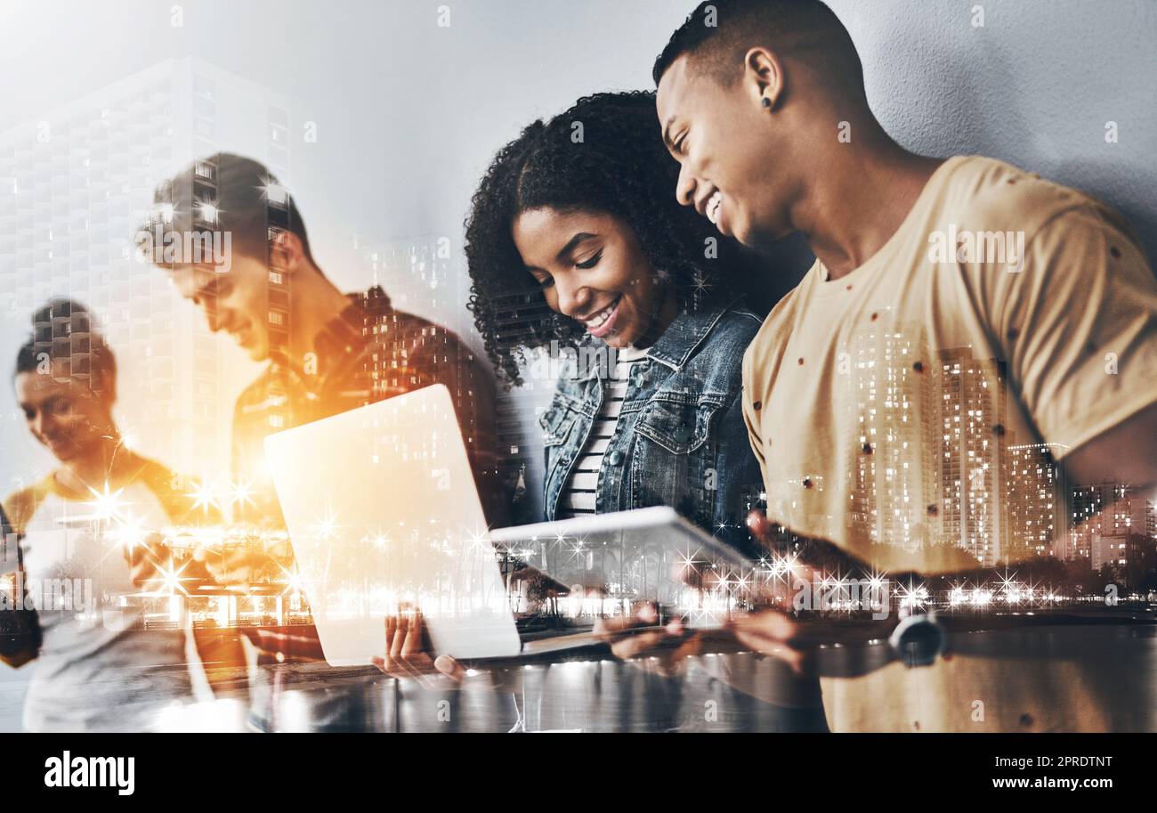 Sharing connection hi-res stock photography and images - Alamy