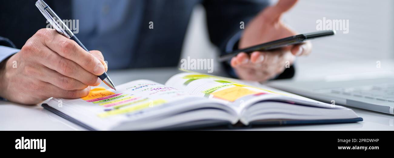 Week Task List Plan And Agenda Stock Photo - Alamy