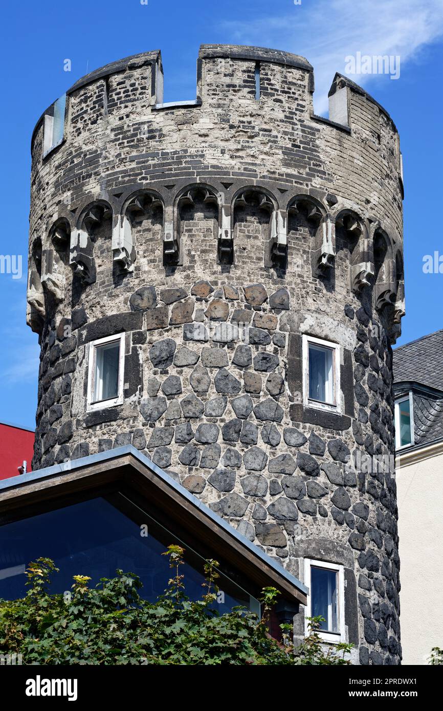medieval turret Weckschnapp part of the medieval city wall of Cologne ...