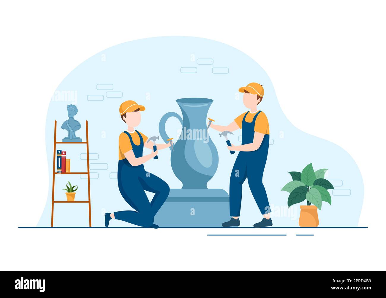 a Sculptor is Carving Sculpture to Form a Work and Will be on Display ...