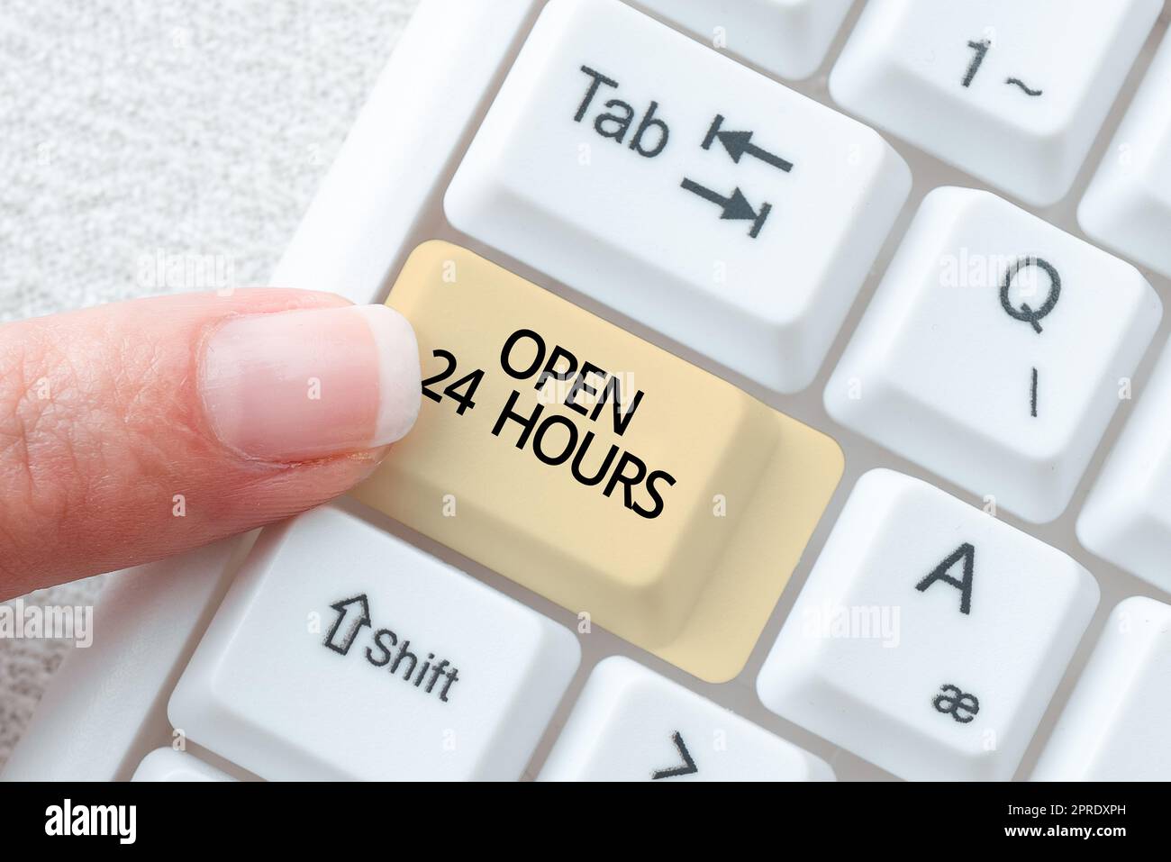 Hand writing sign Open 24 Hours. Business showcase Working all day ...