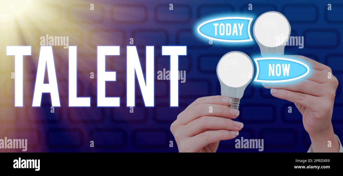 Conceptual caption Talent, Business showcase skill that someone has ...