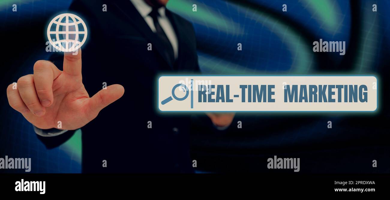 Conceptual caption Real Time Marketing. Word Written on Creating a ... Conceptual caption Real Time Marketing. Word Written on Creating a ...