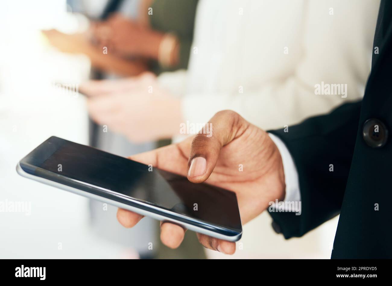 Its important to stay connected. an unrecognizable businessman and his ...