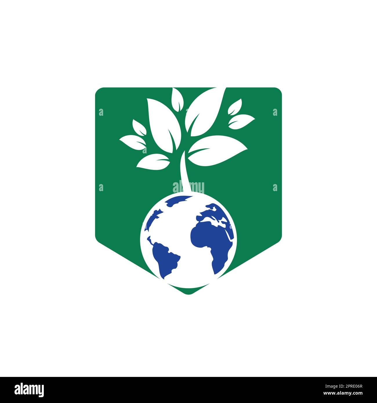 Globe tree vector logo design template. Planet and eco symbol or icon ...
