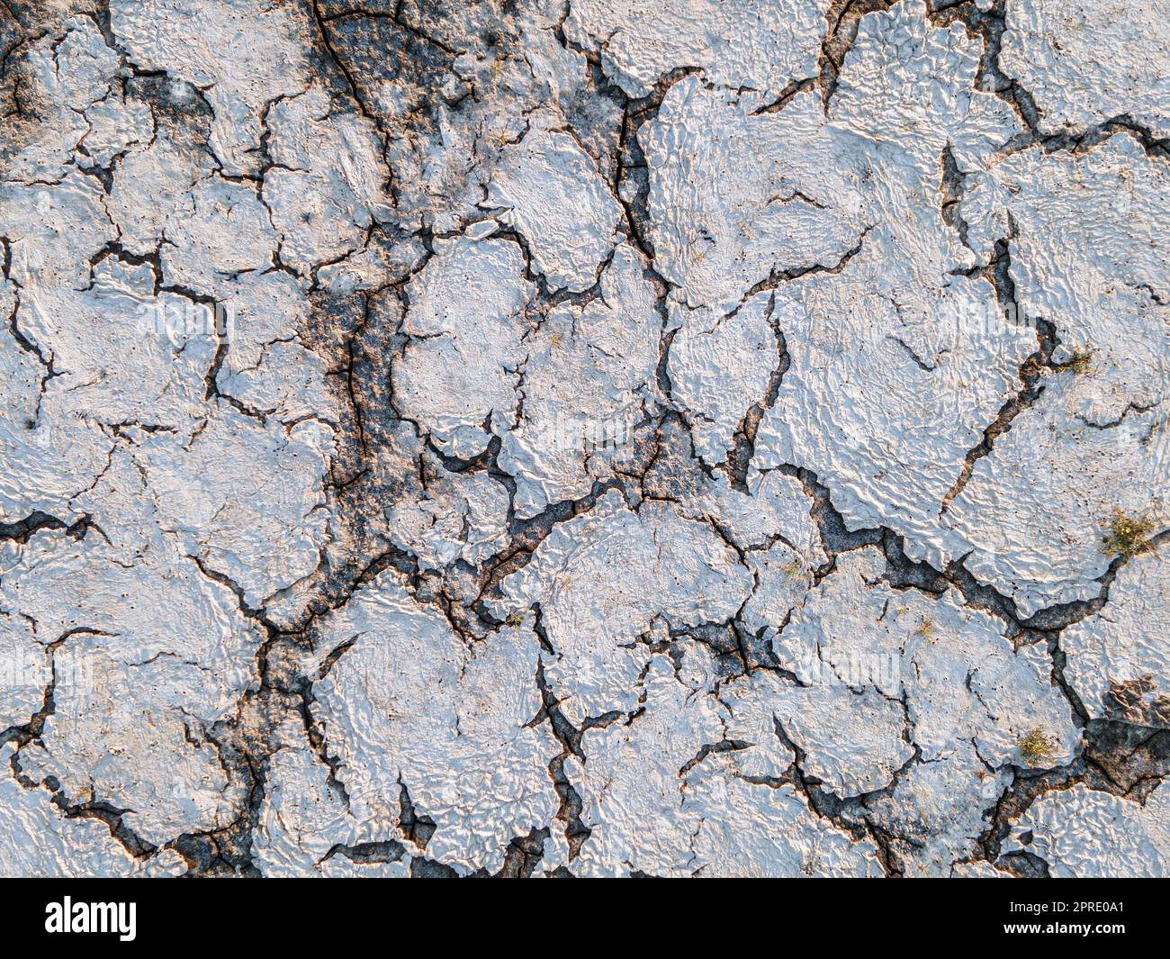 Geology.Dried-up riverbeds and lakes. Drought, global warming and ...