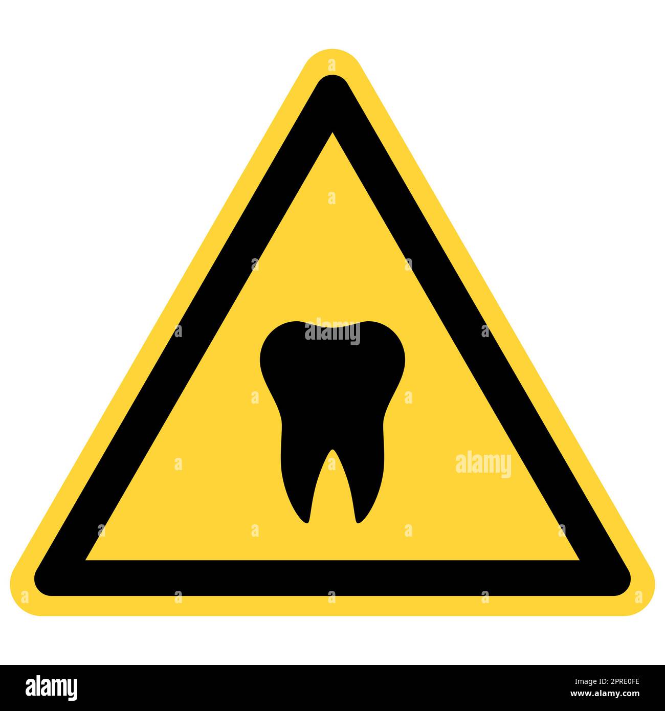 Tooth and danger sign Stock Photo - Alamy