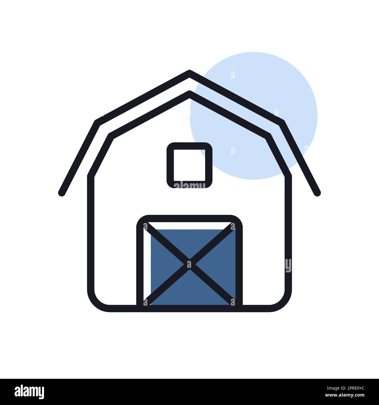 Barn isolated icon. Farm animal sign. Graph symbol for your web site ...