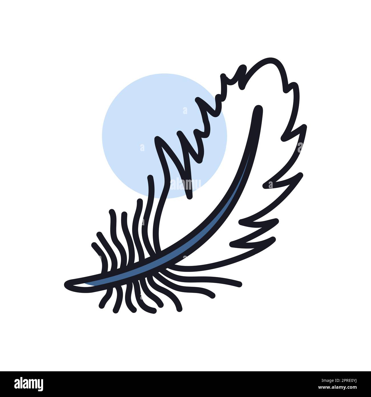 Feather isolated icon. Farm animal sign. Graph symbol for your web site ...