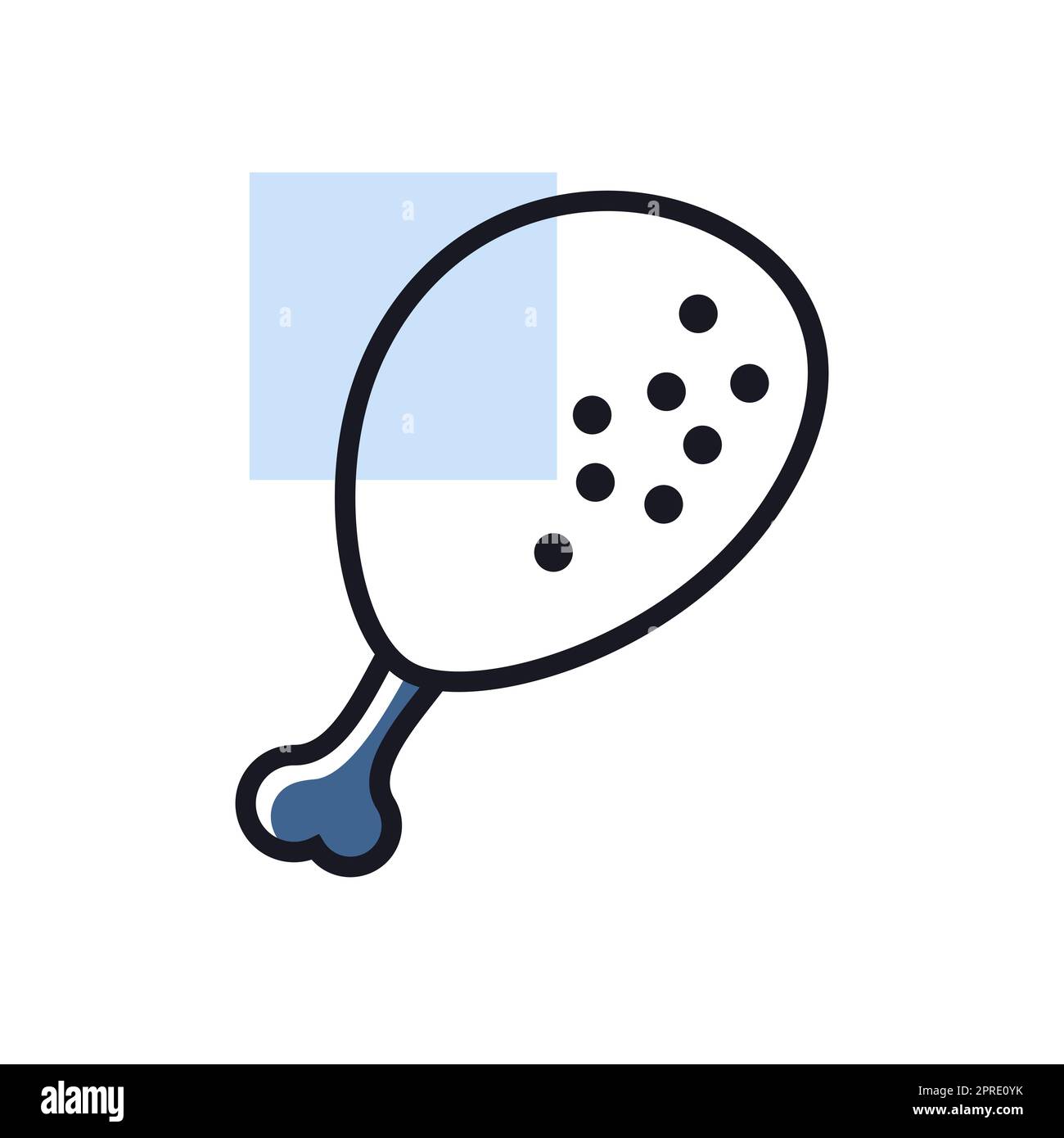 Chicken leg isolated icon. Farm animal sign. Graph symbol for your web ...