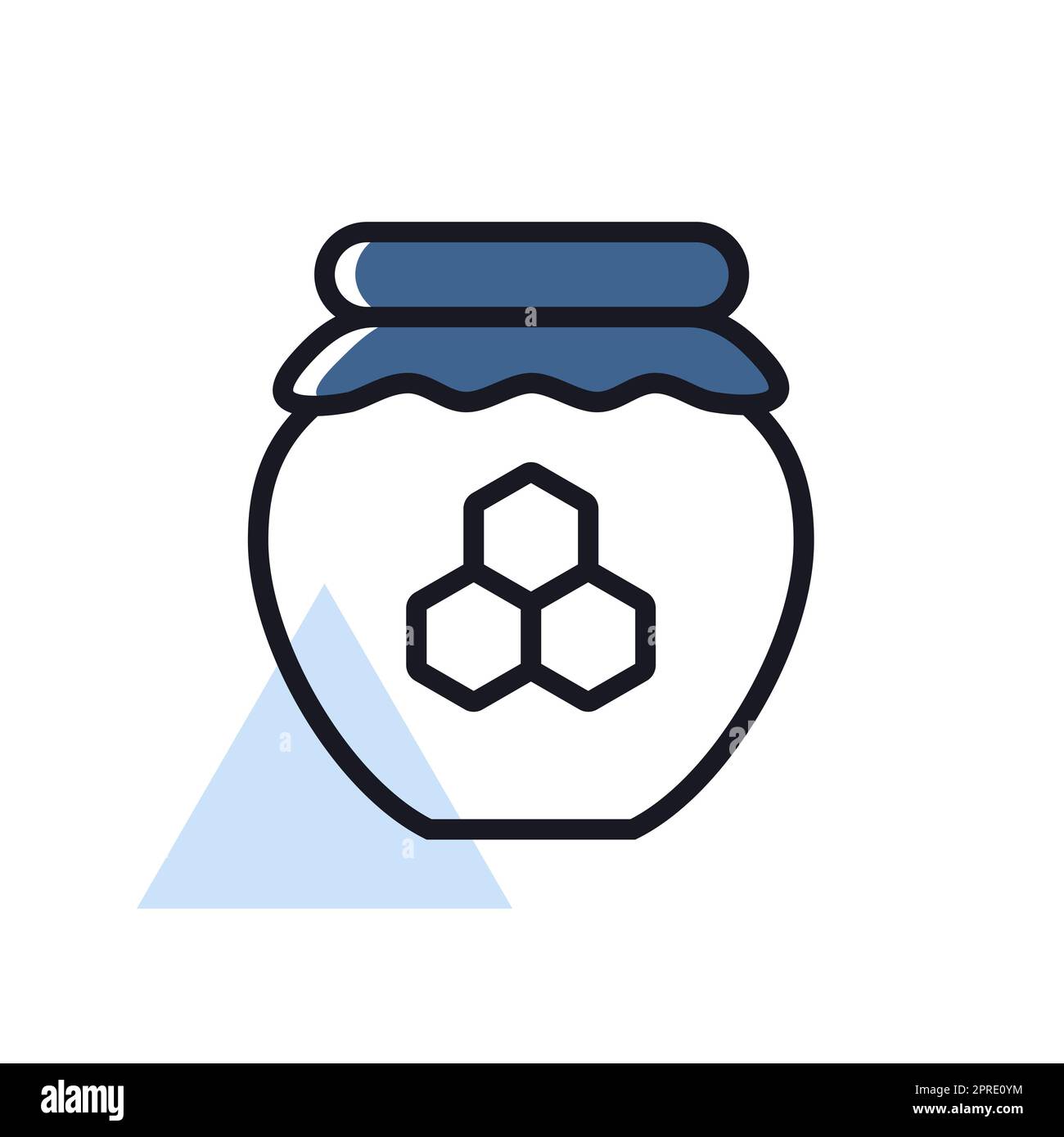 Jar with honey isolated icon. Farm animal sign. Graph symbol for your ...