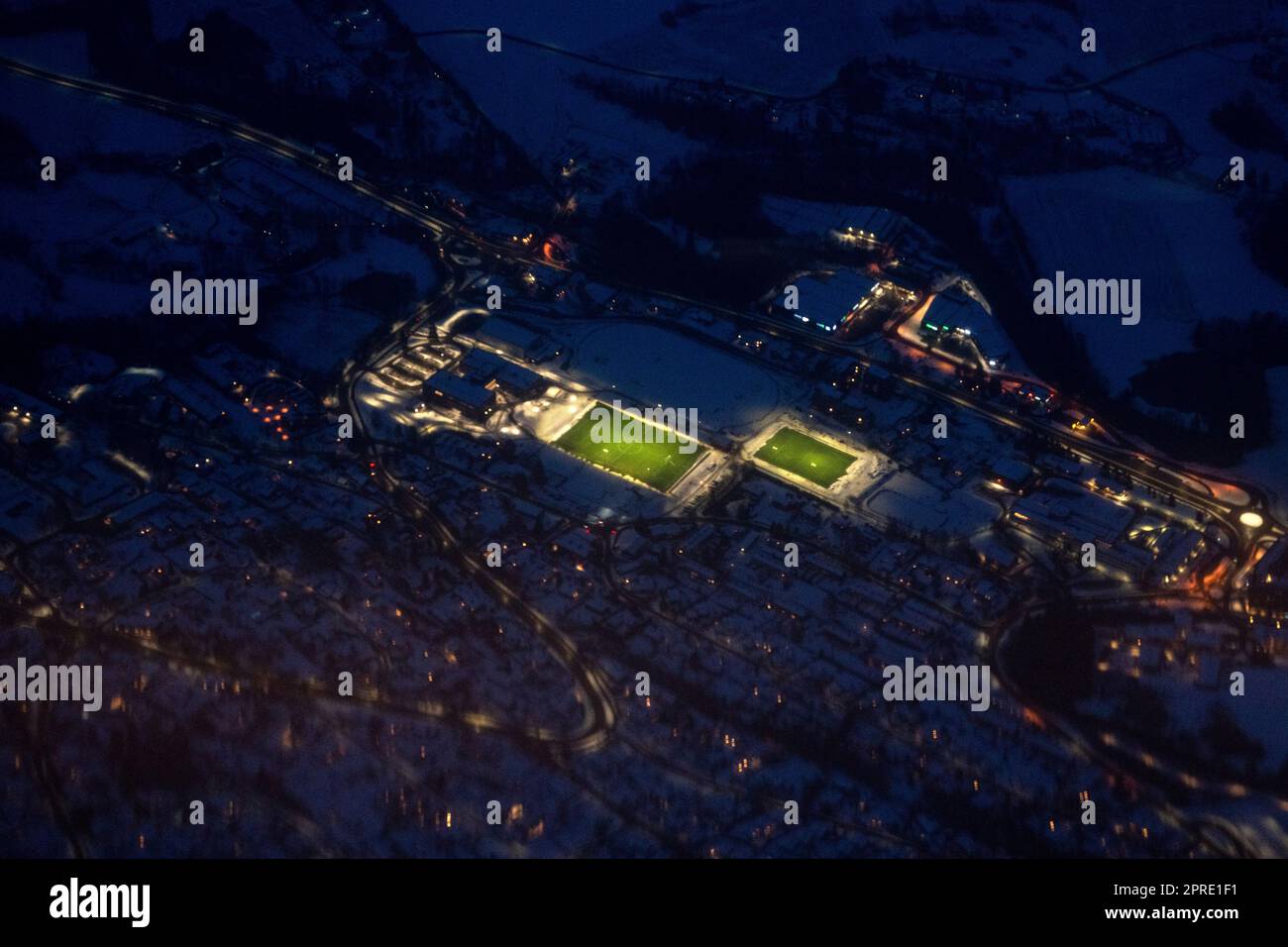 Nittedal 20230425.Overview of Nittedal Central Sports Complex at Rotnes ...