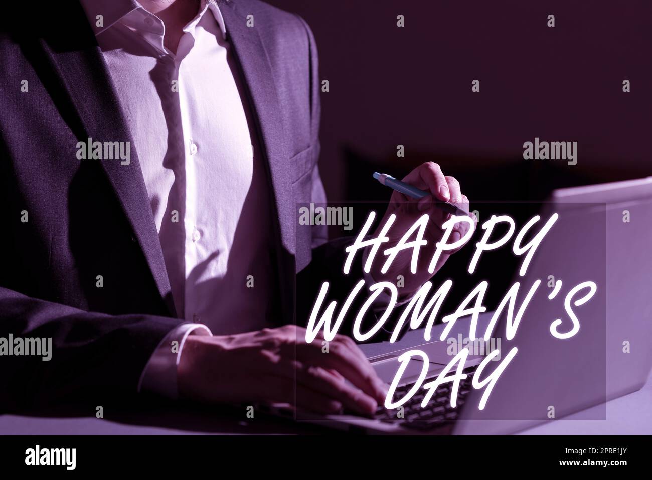 Conceptual caption Happy Woman S Day, Internet Concept to commemorate ...
